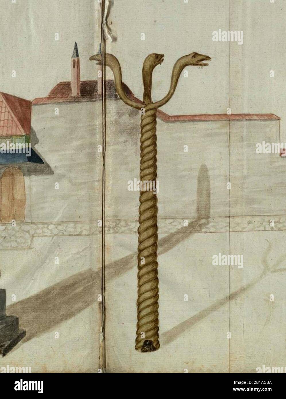 Freshfield Album fol 20 - Serpent Column 1 Stock Photo - Alamy