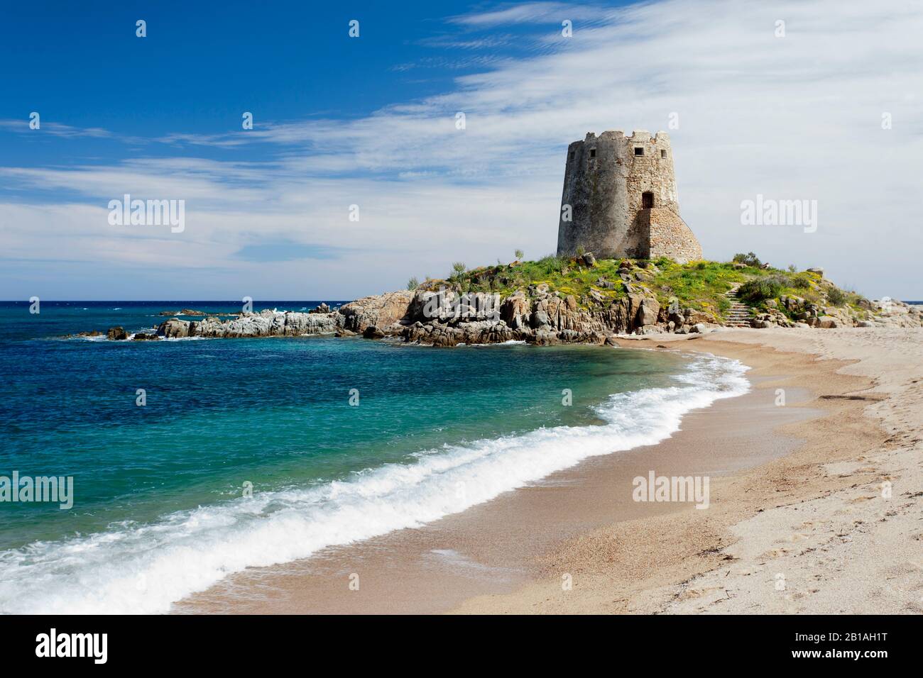 Sardinia tourist beach hi-res stock photography and images - Alamy