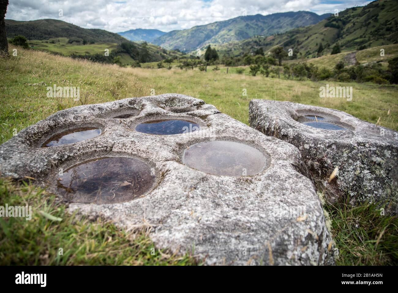 Called the Piedras de Pocitos, these stones have man-made holes ...