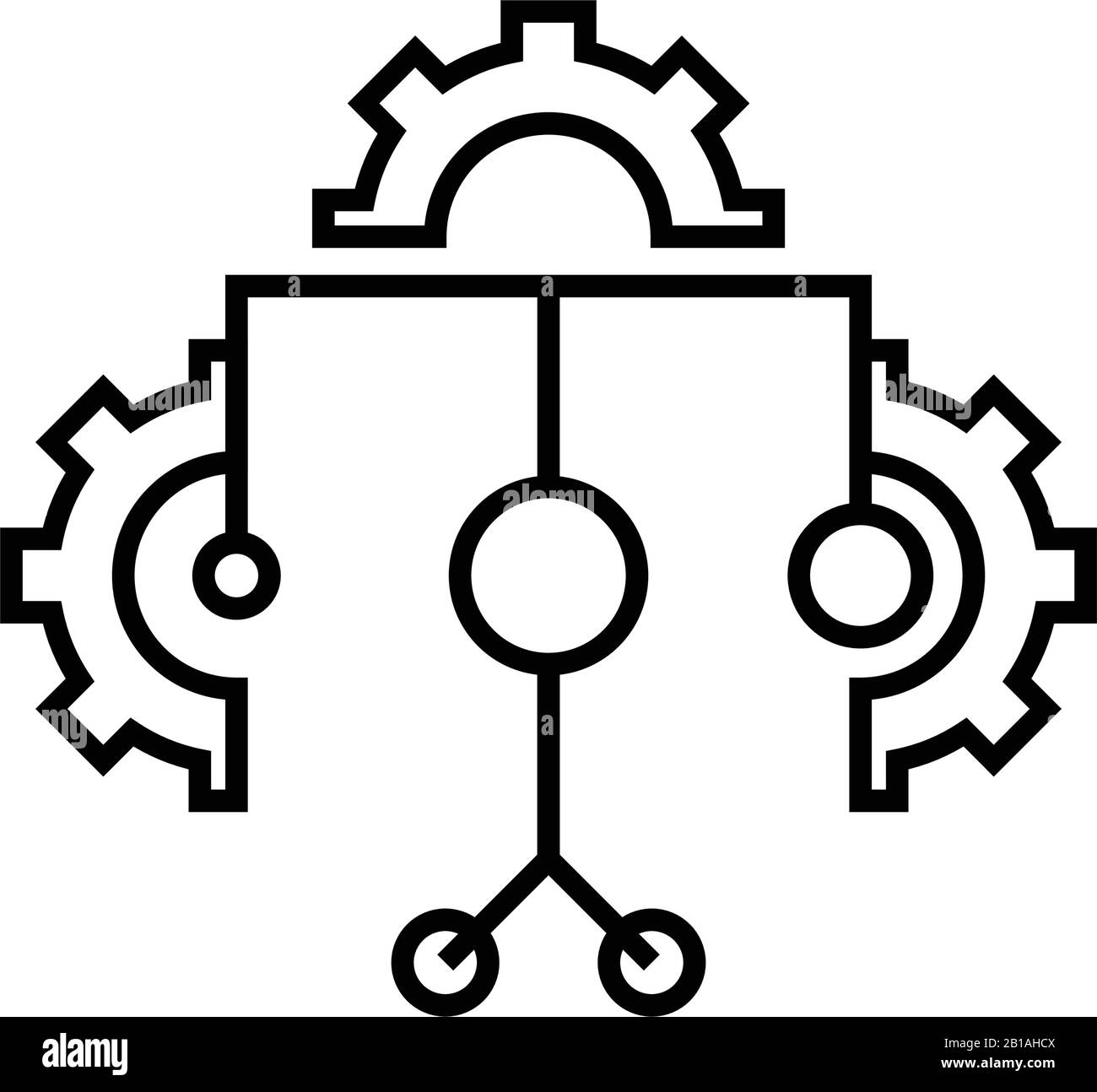 Different settings line icon, concept sign, outline vector illustration ...