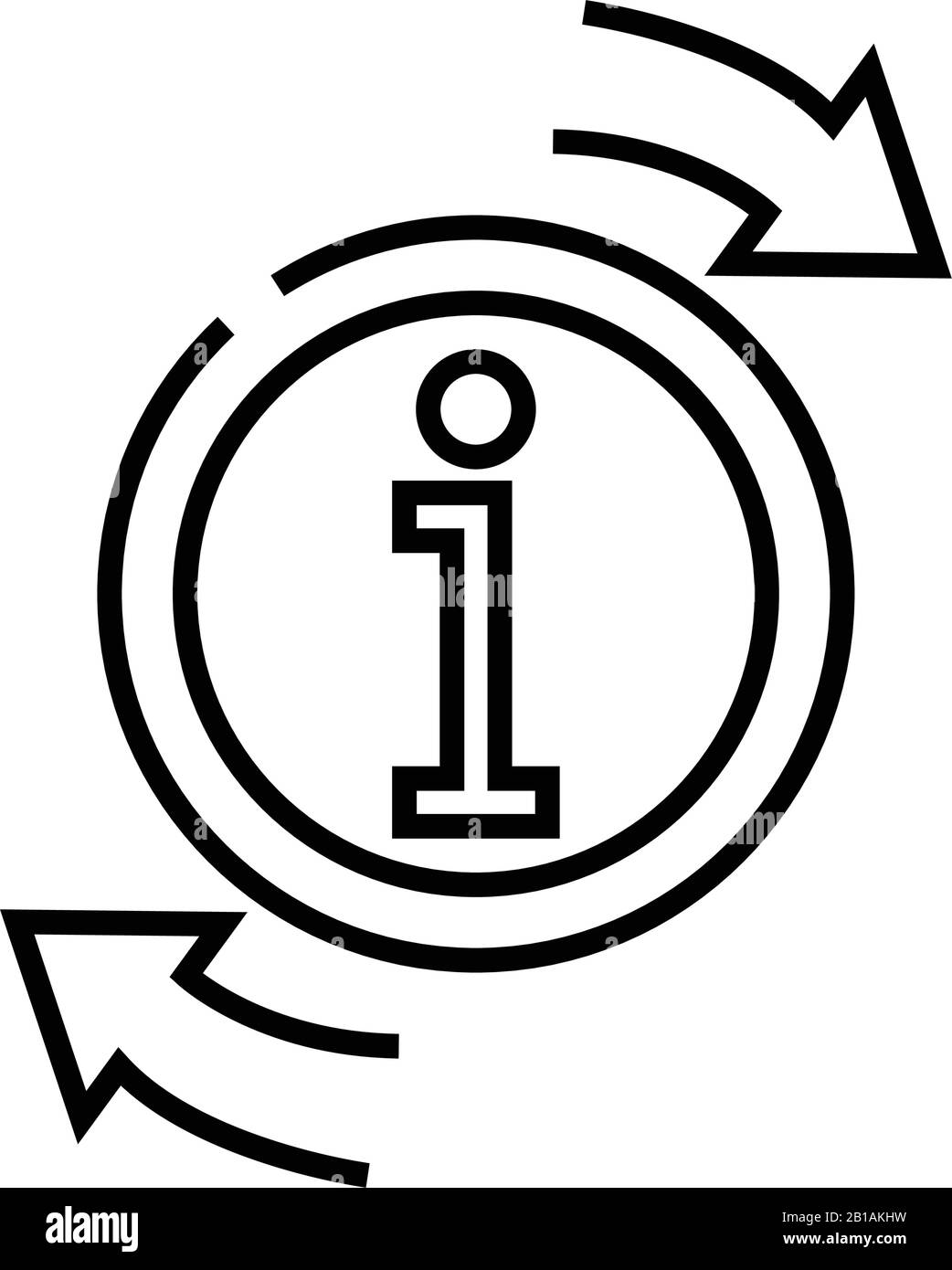 Configuration line icon, concept sign, outline vector illustration ...