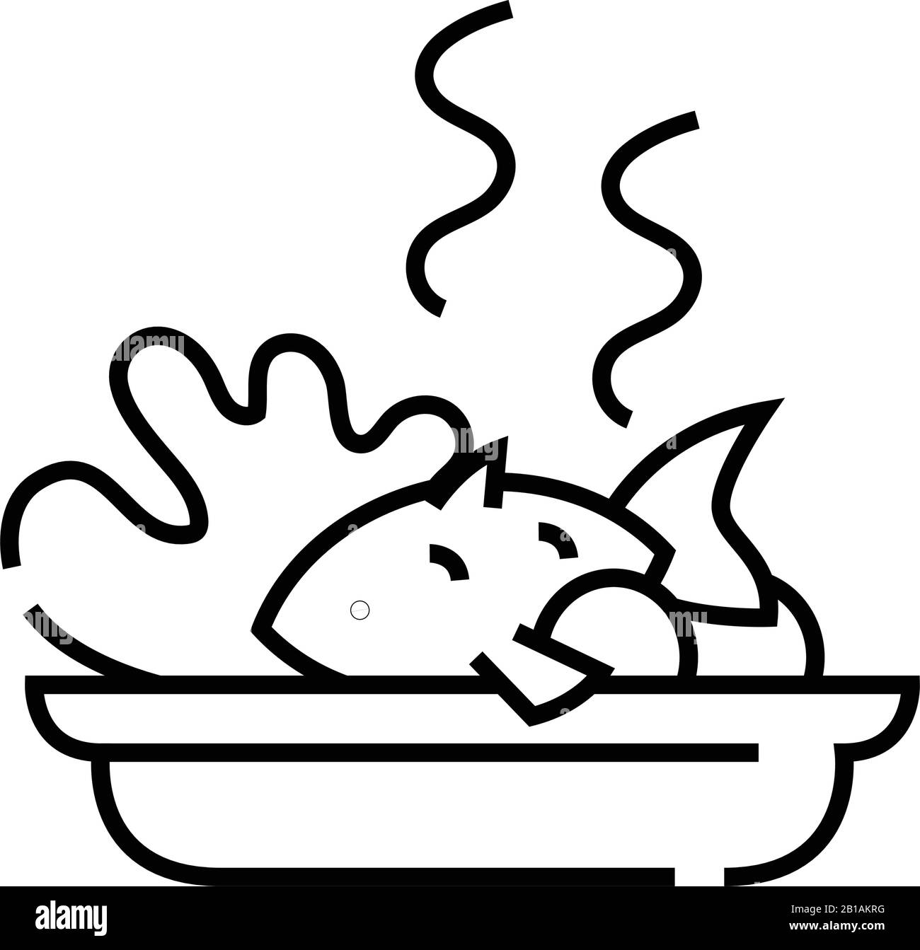 Tasty cooked salmon steak Black and White Stock Photos & Images - Alamy