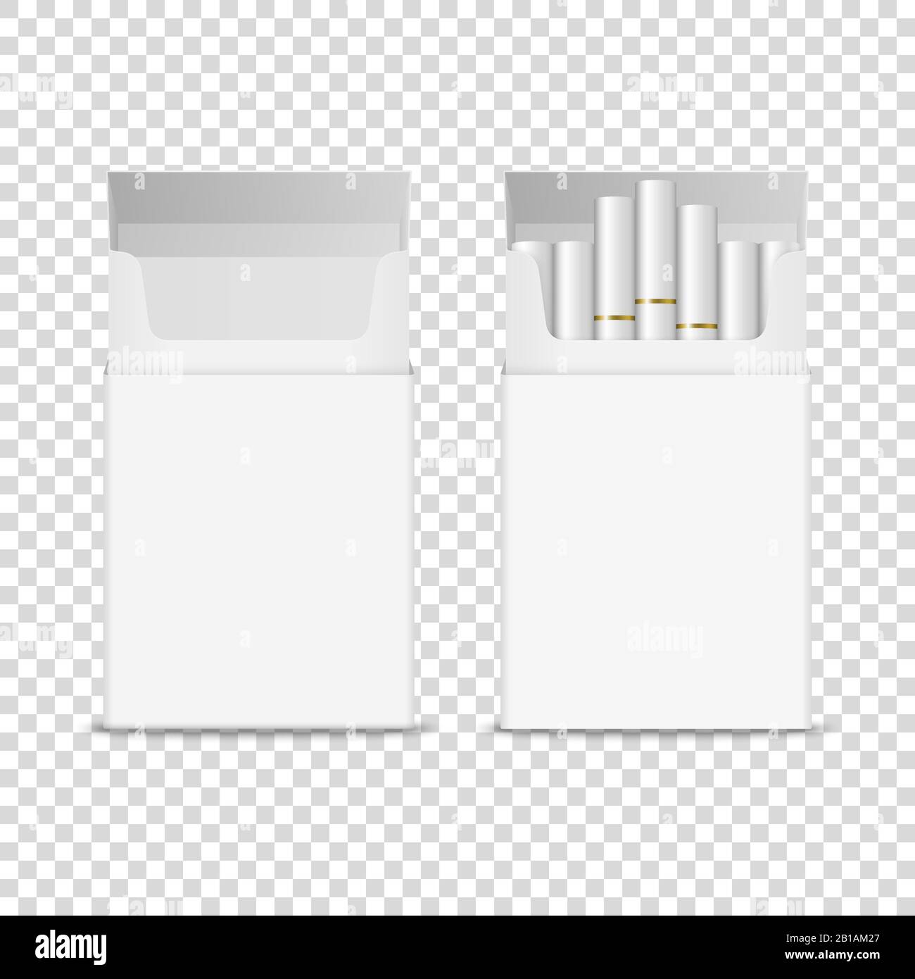 Close up open cigarette pack Stock Vector Images - Alamy