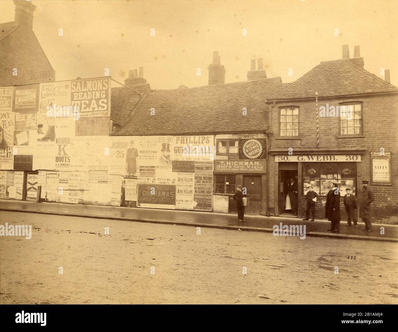 Friar Street, Reading, north side, c. 1893 Stock Photo - Alamy