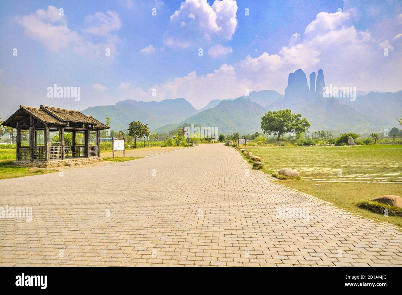 Zhejiang， CHINA-Jianglang mountain is located in shimen town of Quzhou ...