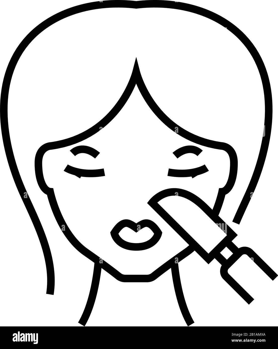 Cosmetic procedure line icon, concept sign, outline vector illustration ...