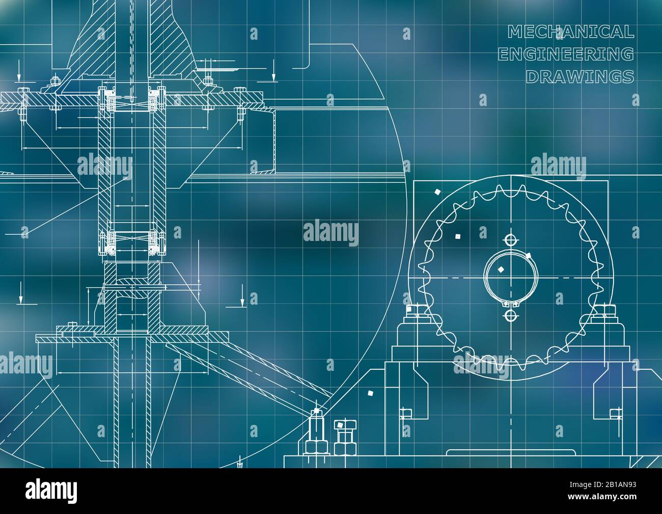 Engineering backgrounds. Mechanical engineering drawings. Blueprints ...