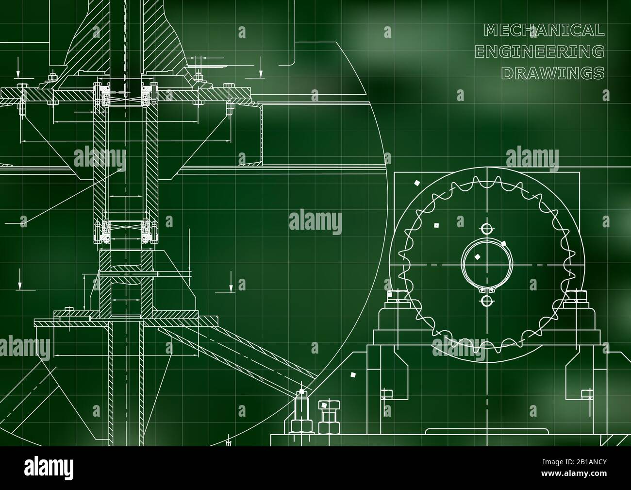 Engineering backgrounds. Mechanical engineering drawings. Blueprints ...