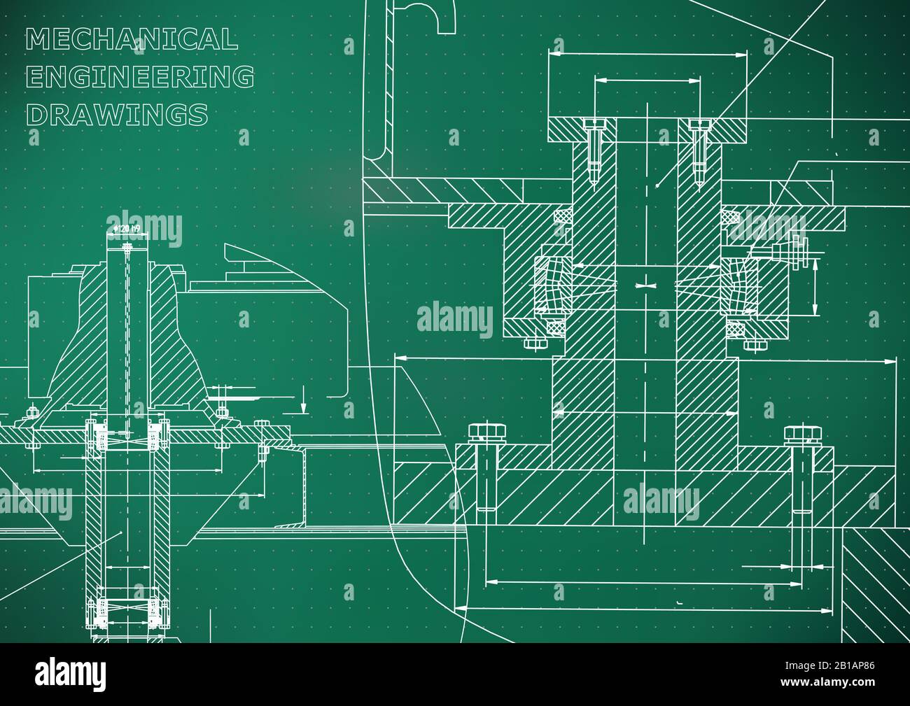 Mechanical engineering. Technical illustration. Backgrounds of ...