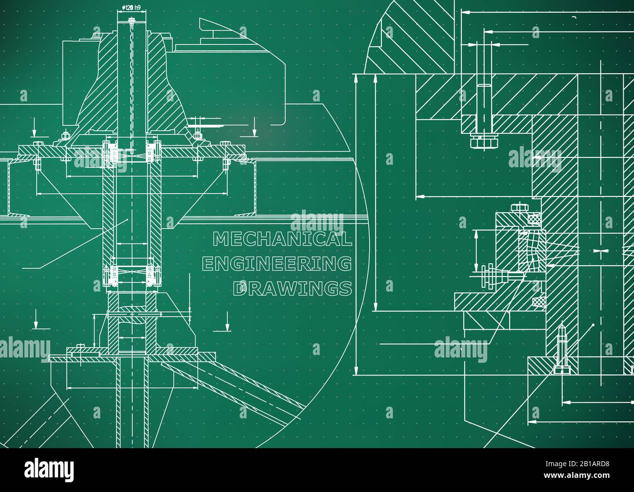 Mechanical engineering. Technical illustration. Backgrounds of ...