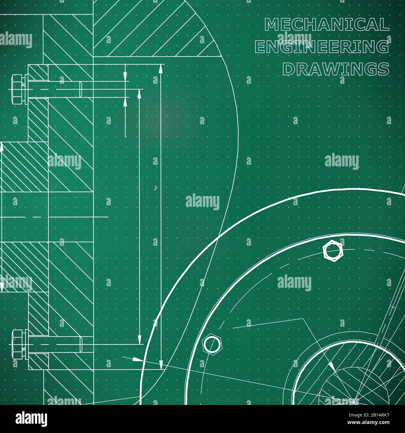 Light green background. Points. Technical illustration. Mechanical ...