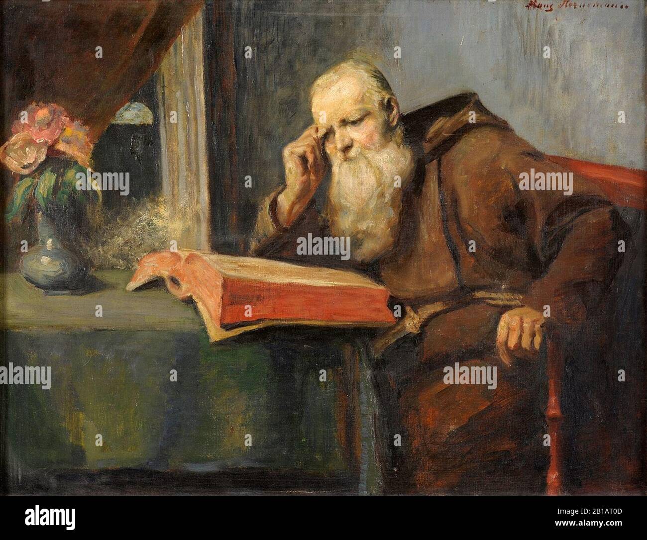 Friedrich Adolf Hornemann Lesender Mönch Stock Photo - Alamy