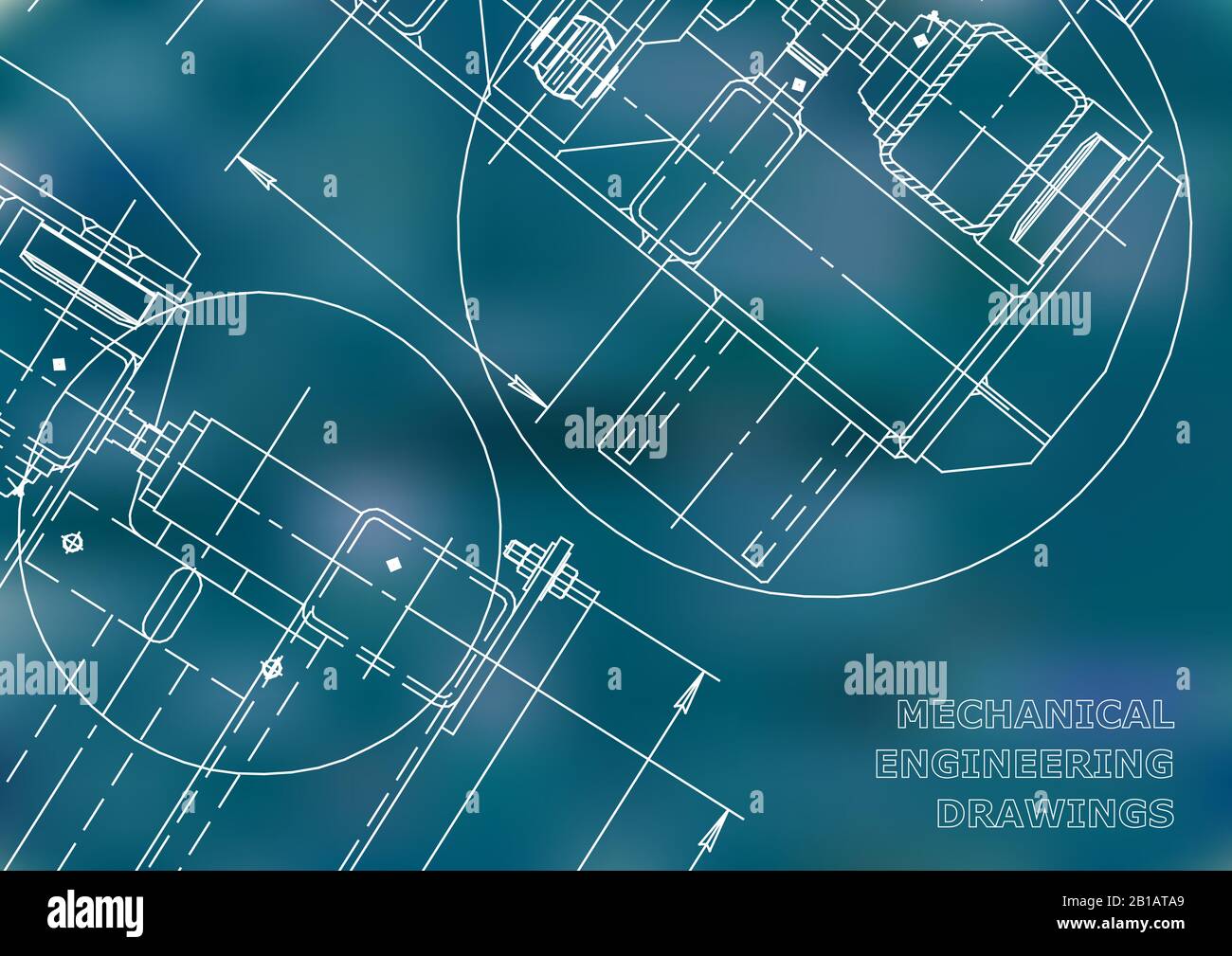 Mechanical Engineering drawing. Blueprints. Mechanics. Cover ...
