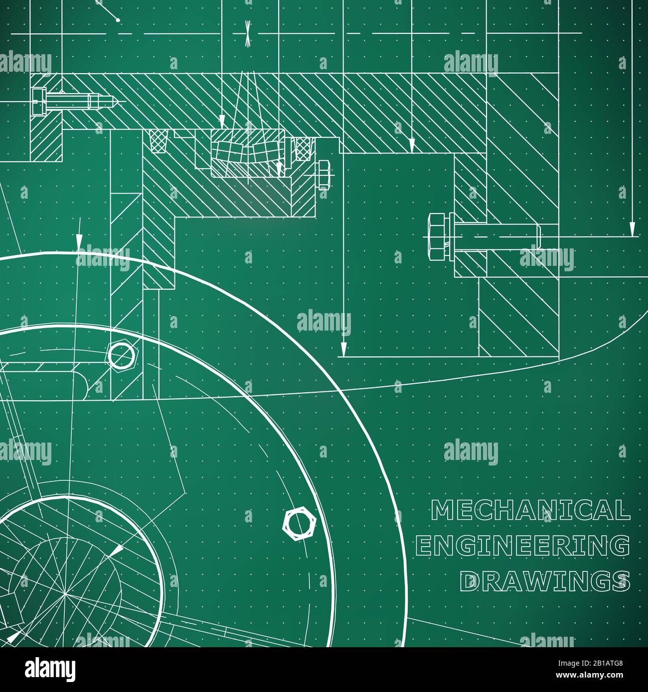 Backgrounds of engineering subjects. Technical illustration. Mechanical ...