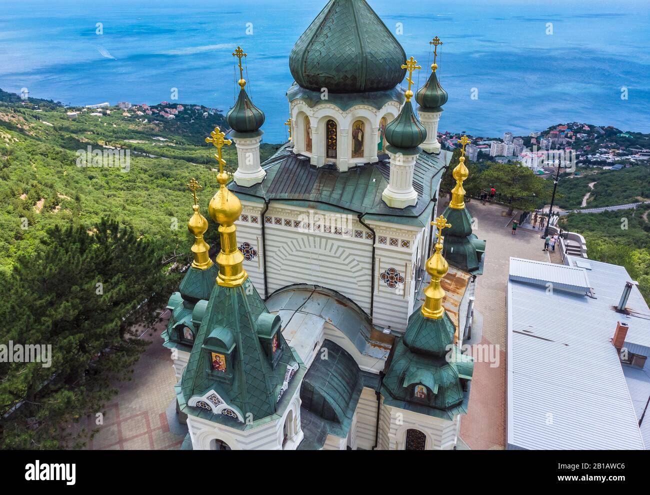 Top view Church of the Resurrection in Foros. Crimea Stock Photo - Alamy