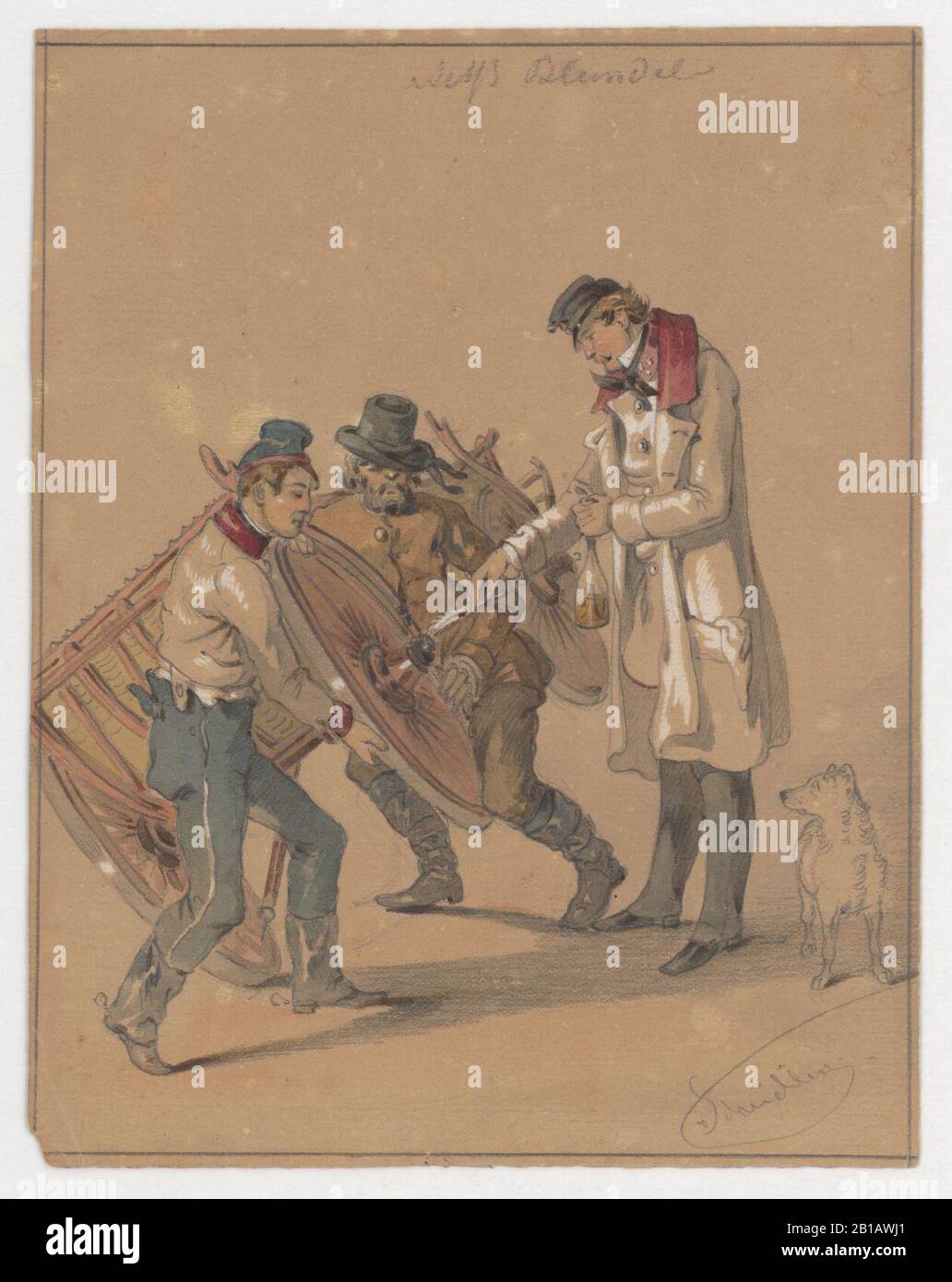 Friedrich Carl von Scheidlin - Oiling the Center Pin Stock Photo - Alamy