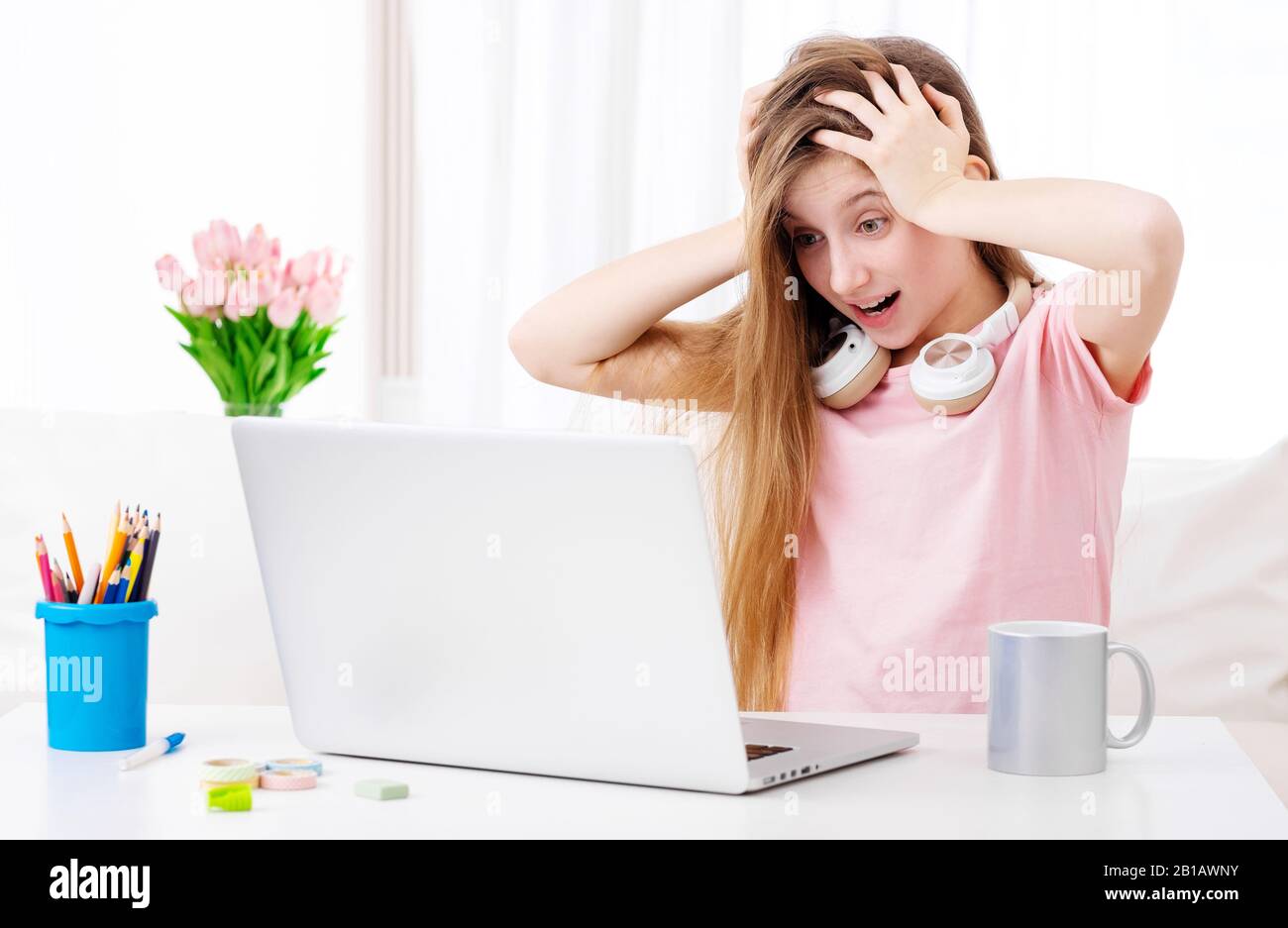 Pupil shouting hi-res stock photography and images - Alamy