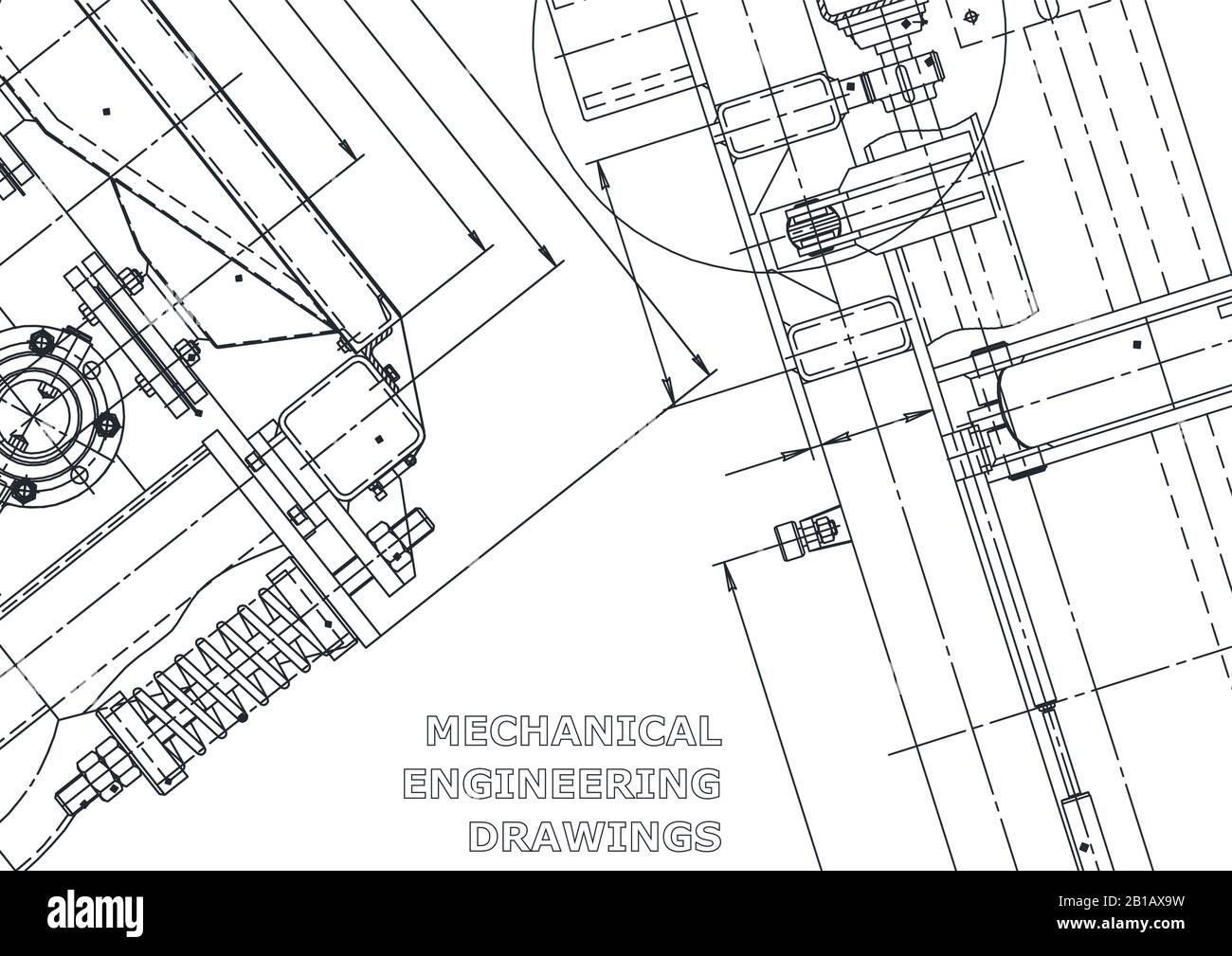 Blueprint. Vector engineering illustration. Computer aided design ...