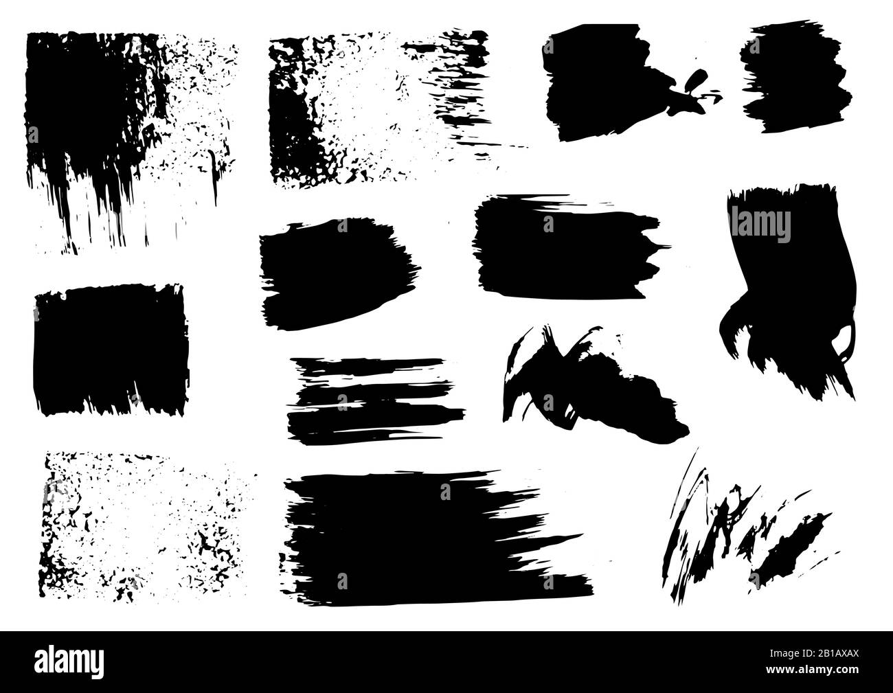 Vector drawing paints. Strips, grunge prints. Design elements for your ...