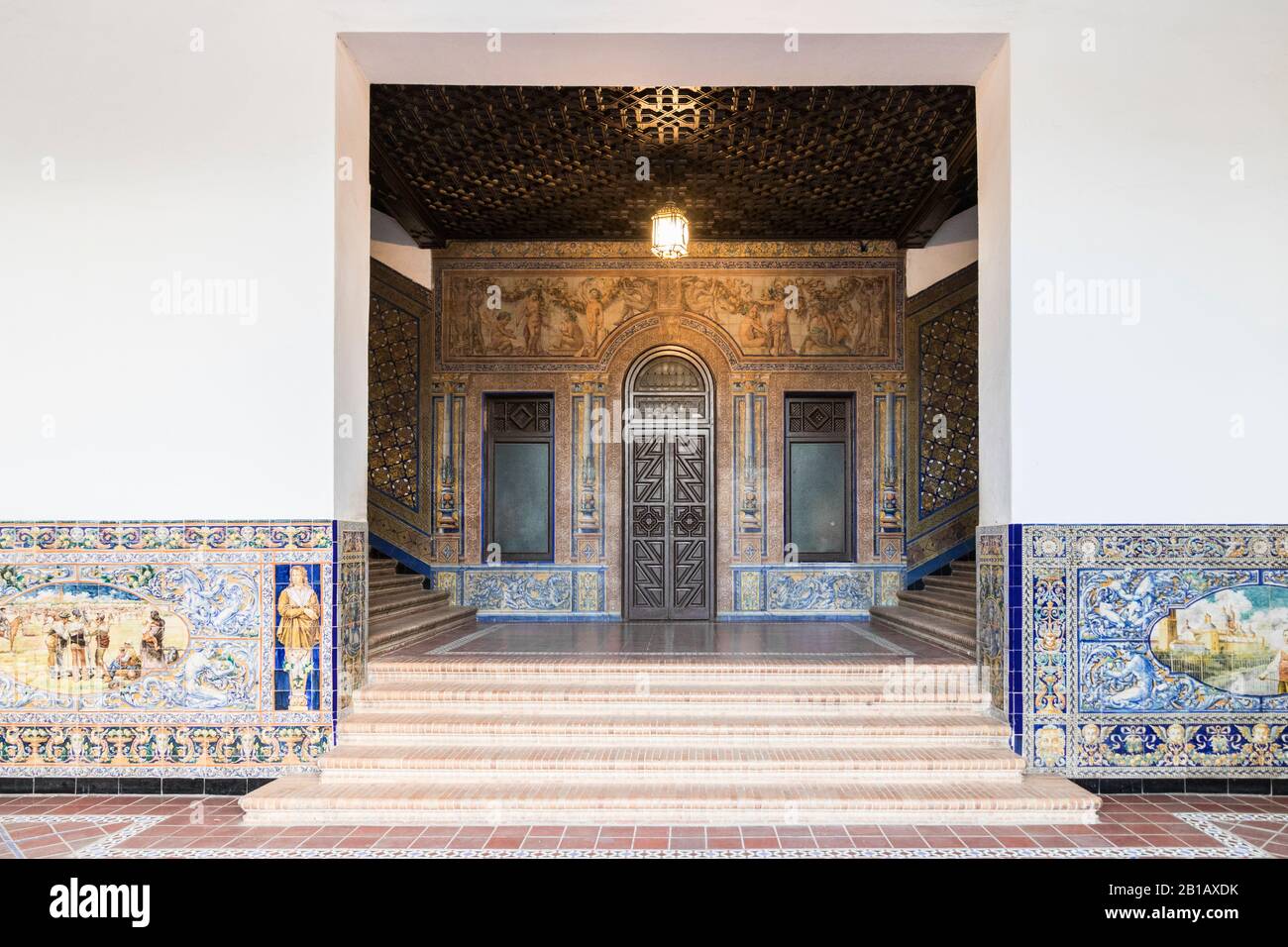 Seville, Spain. Beautiful azulejo (a form of Portuguese and Spanish ...