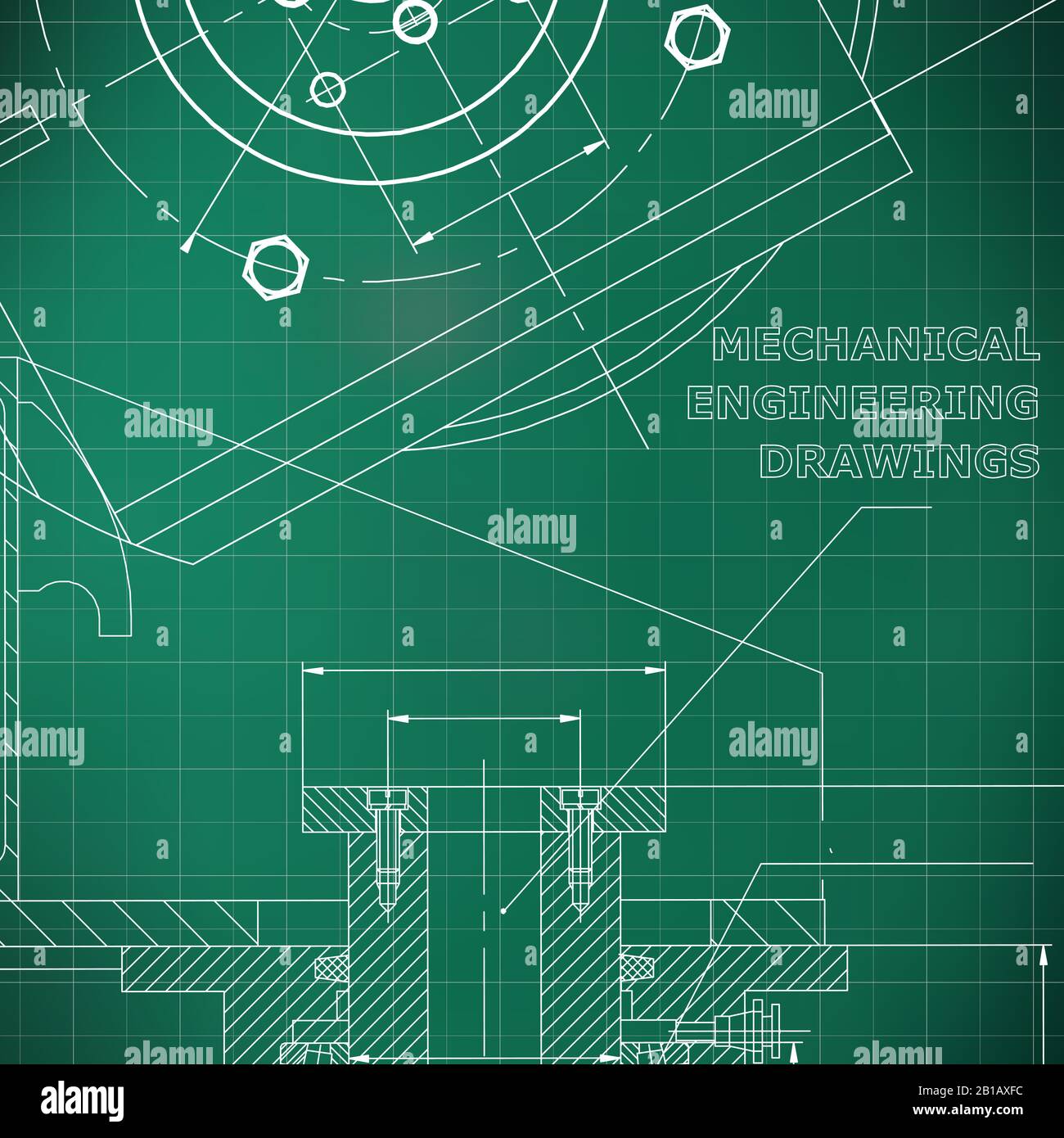 Mechanics. Technical design. Engineering style. Mechanical instrument ...