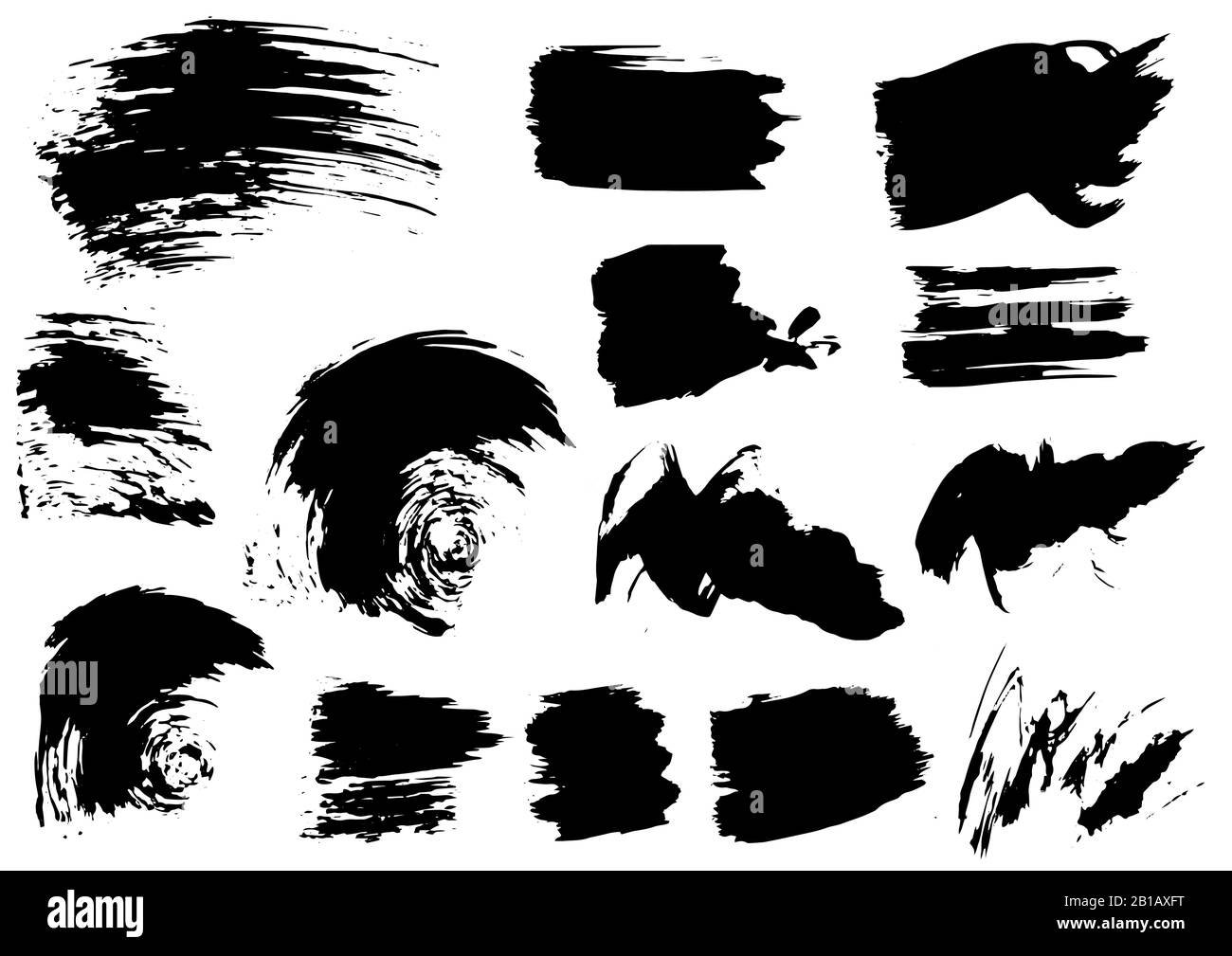 Vector drawing paints. Strips, grunge prints. Design elements for your ...