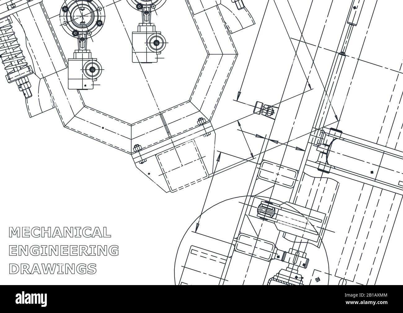 Blueprint, Sketch. Vector engineering illustration. Cover, flyer ... Blueprint, Sketch. Vector engineering illustration. Cover, flyer ...