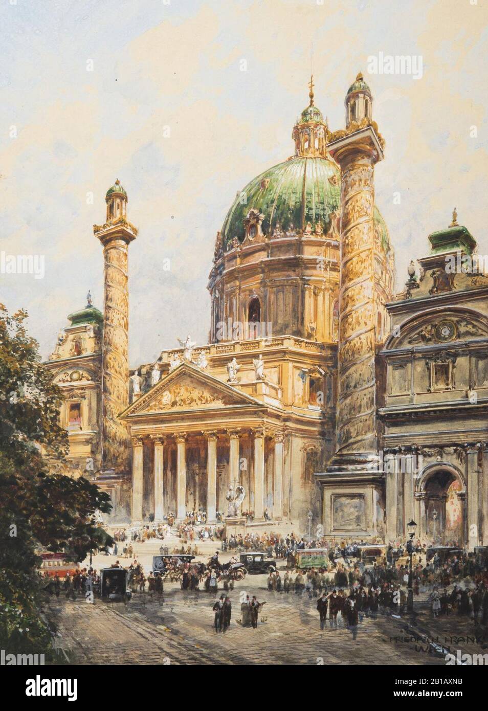 Friedrich Frank– View of Karlskirche Stock Photo - Alamy