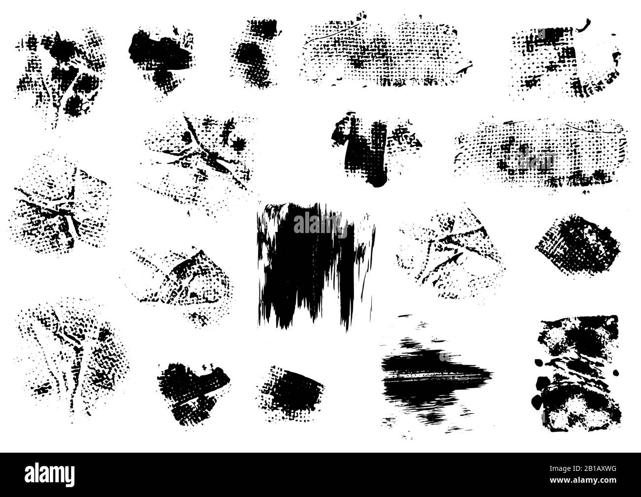 Vector drawing paints. Strips, grunge prints. Design elements for ...