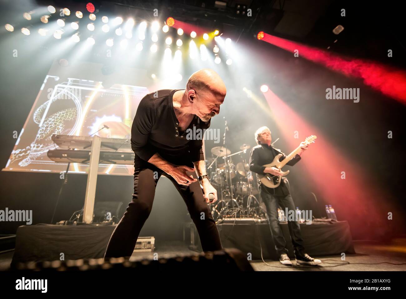 Oslo, Norway. 23rd Feb, 2020. The Canadian rock band Saga performs a ...