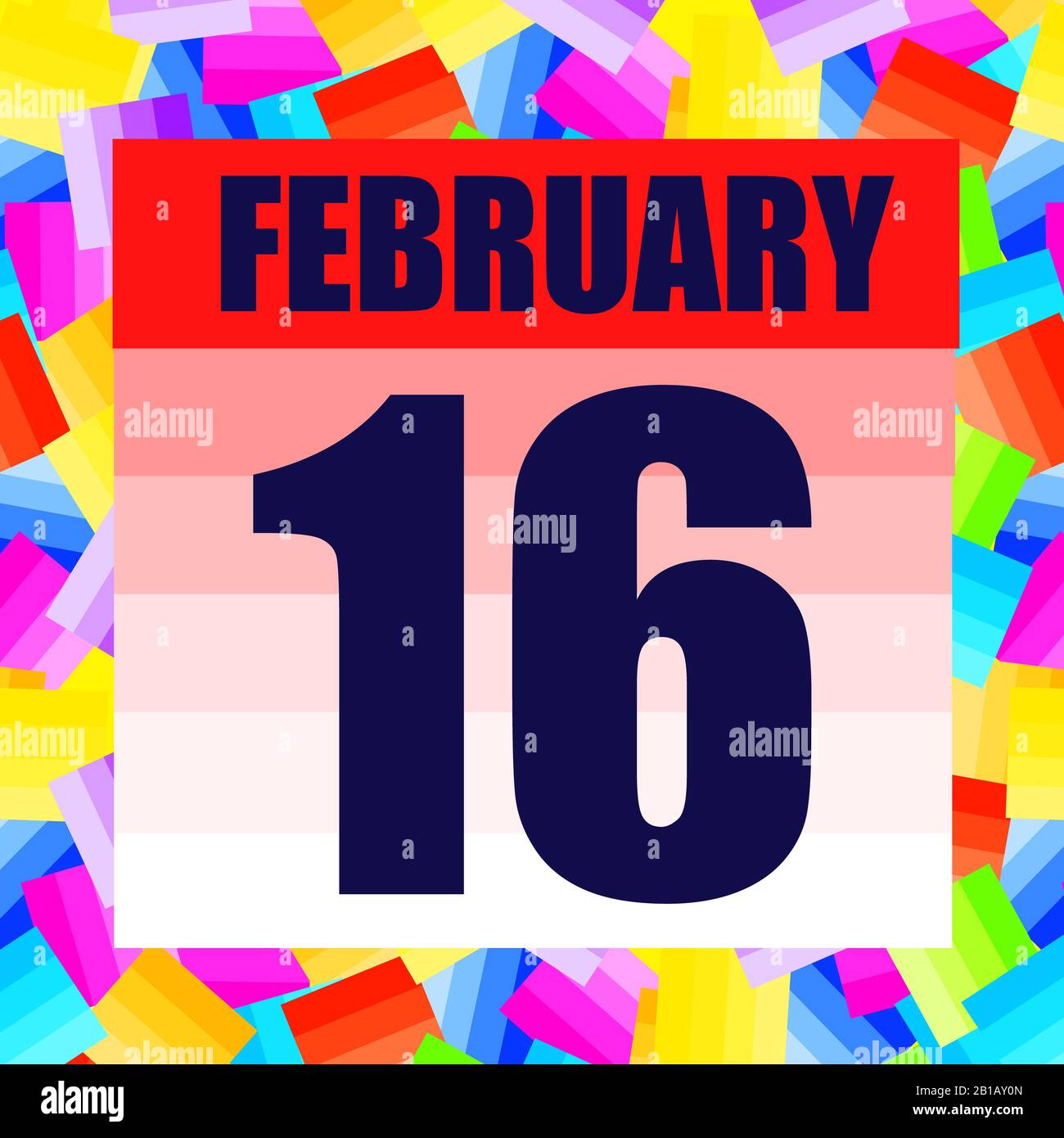 February 16 icon. For planning important day. Banner for holidays and ...