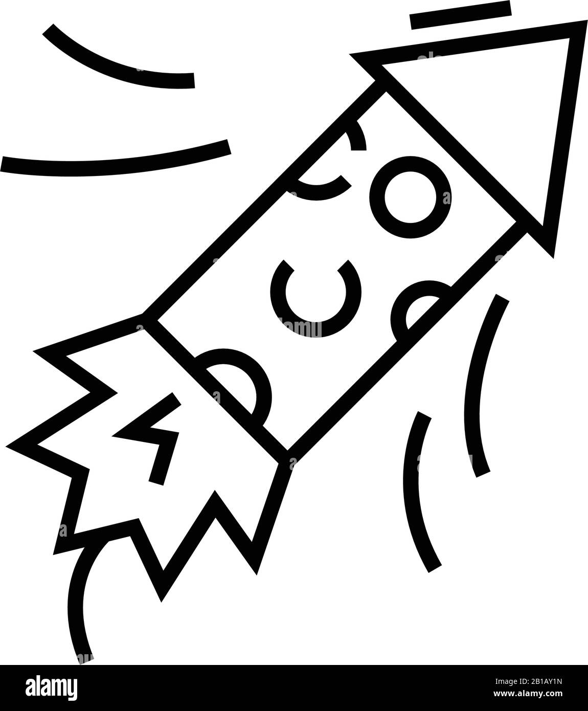 Confetti line icon, concept sign, outline vector illustration, linear ...