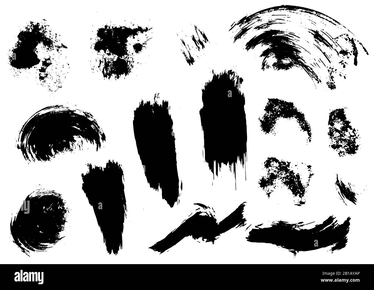 Vector drawing paints. Strips, grunge prints. Design elements for your ...