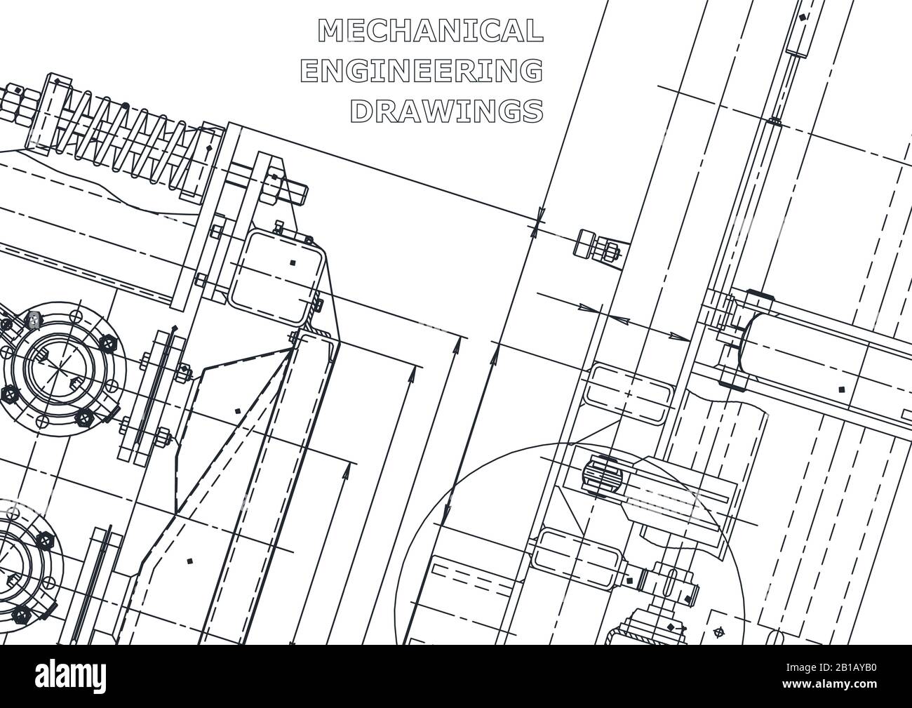 Blueprint. Vector engineering illustration. Computer aided design ...
