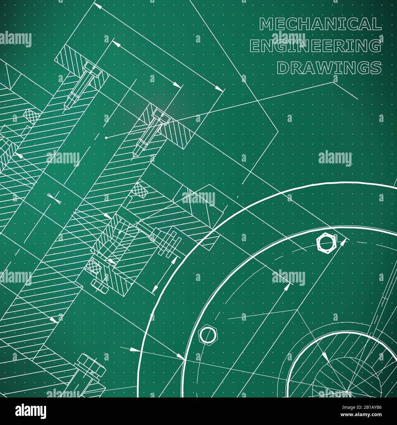 Light green background. Points. Technical illustration. Mechanical ...