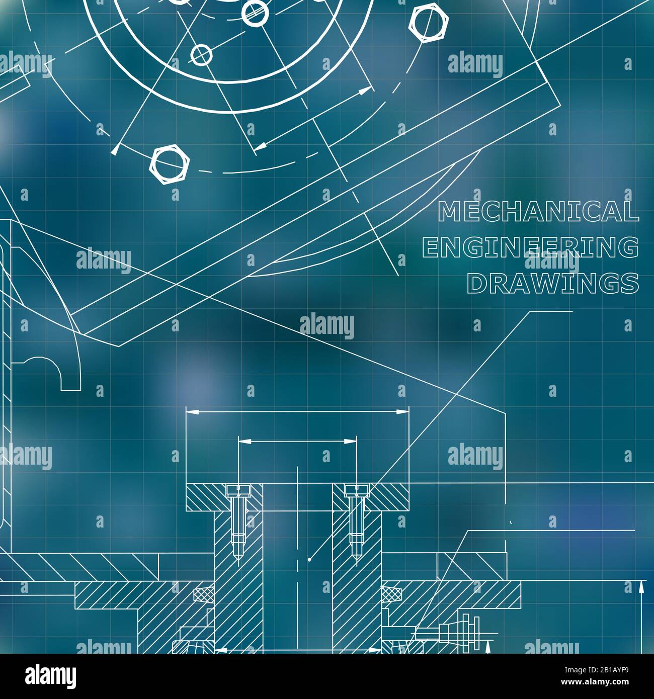 Mechanics. Technical design. Engineering style. Mechanical instrument ...