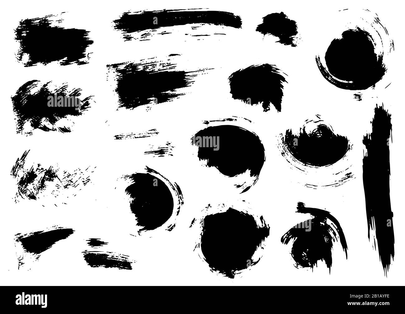 Vector drawing paints. Strips, grunge prints. Design elements Original ...