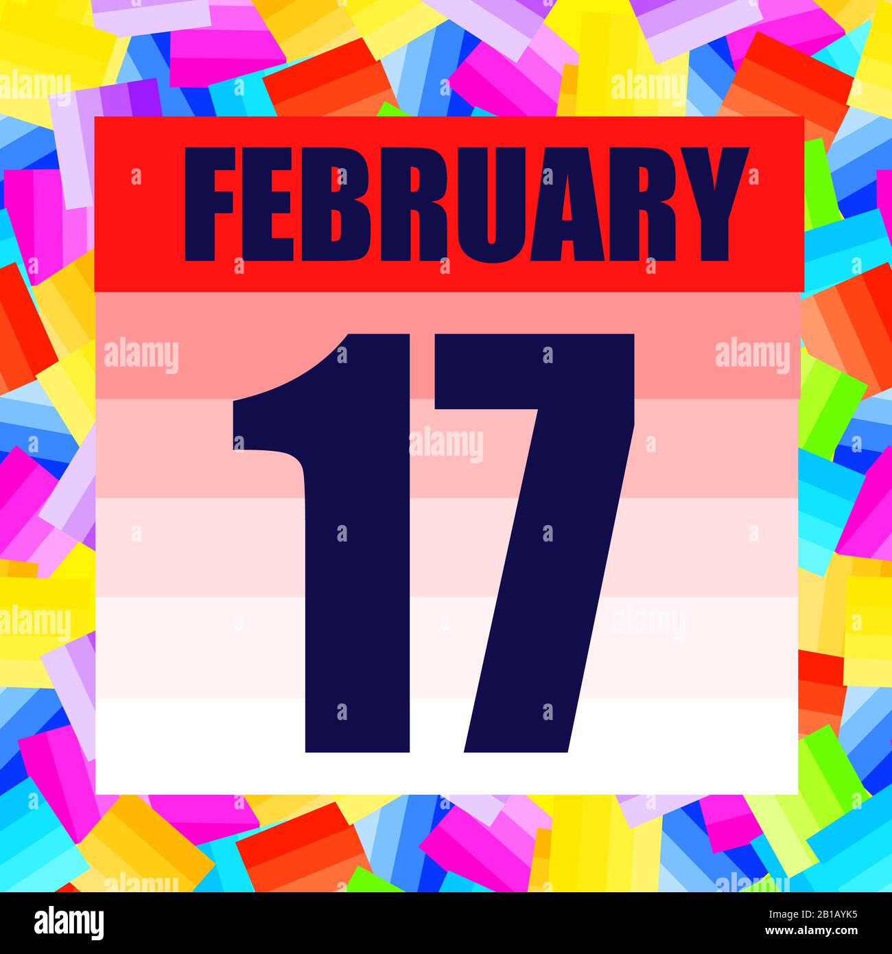 February 17 icon. For planning important day. Banner for holidays and ...