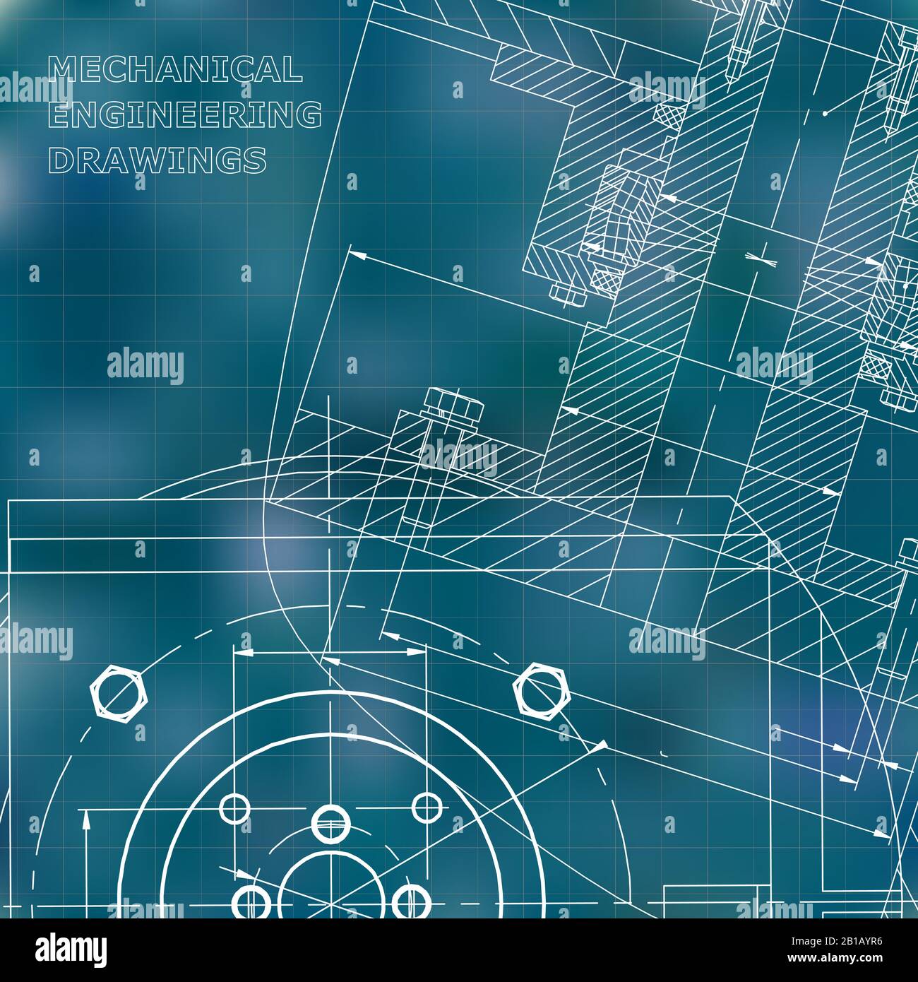 Mechanics. Technical design. Engineering. Corporate Identity. Blue ...