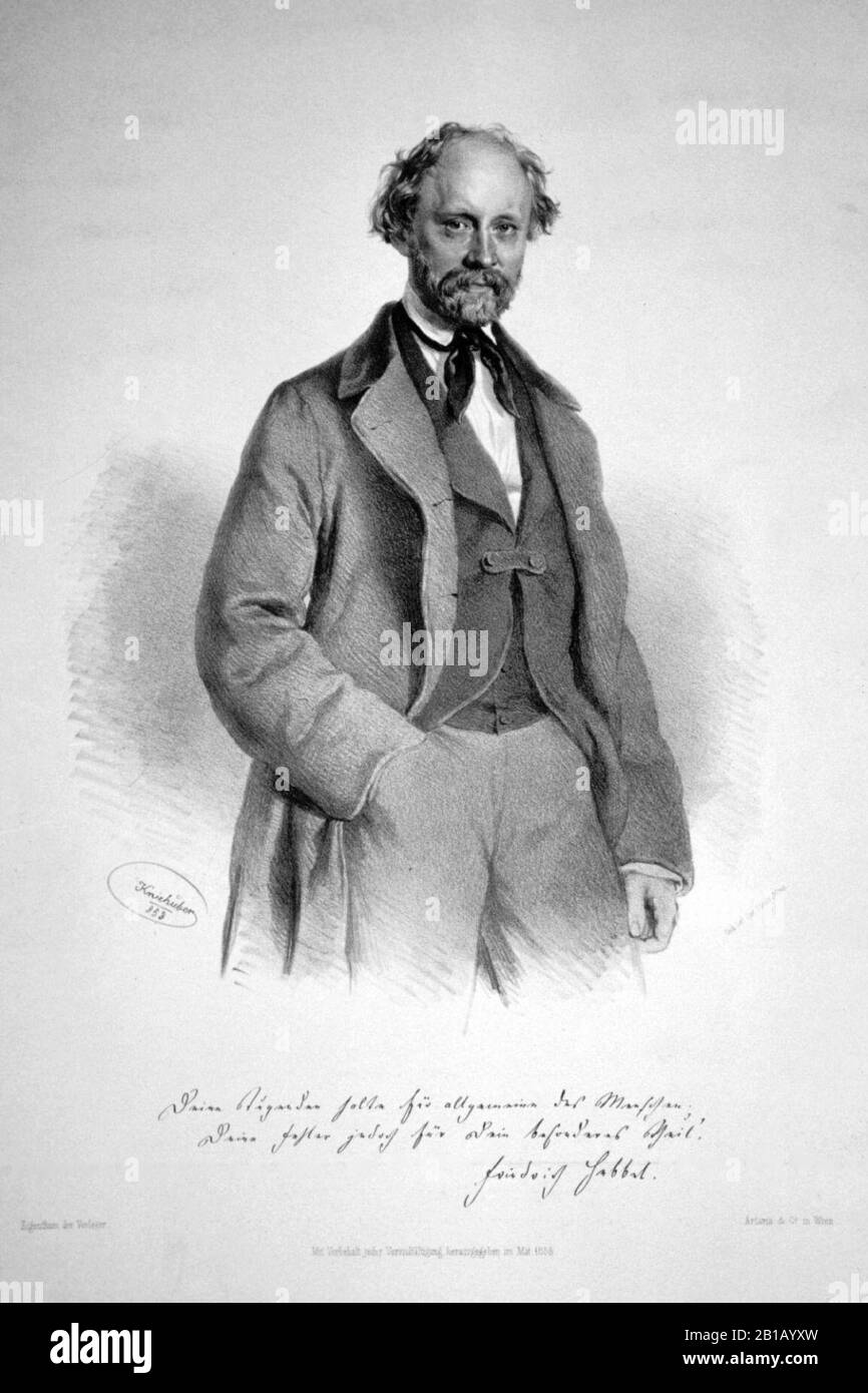 Friedrich Hebbel Litho 01 Stock Photo - Alamy