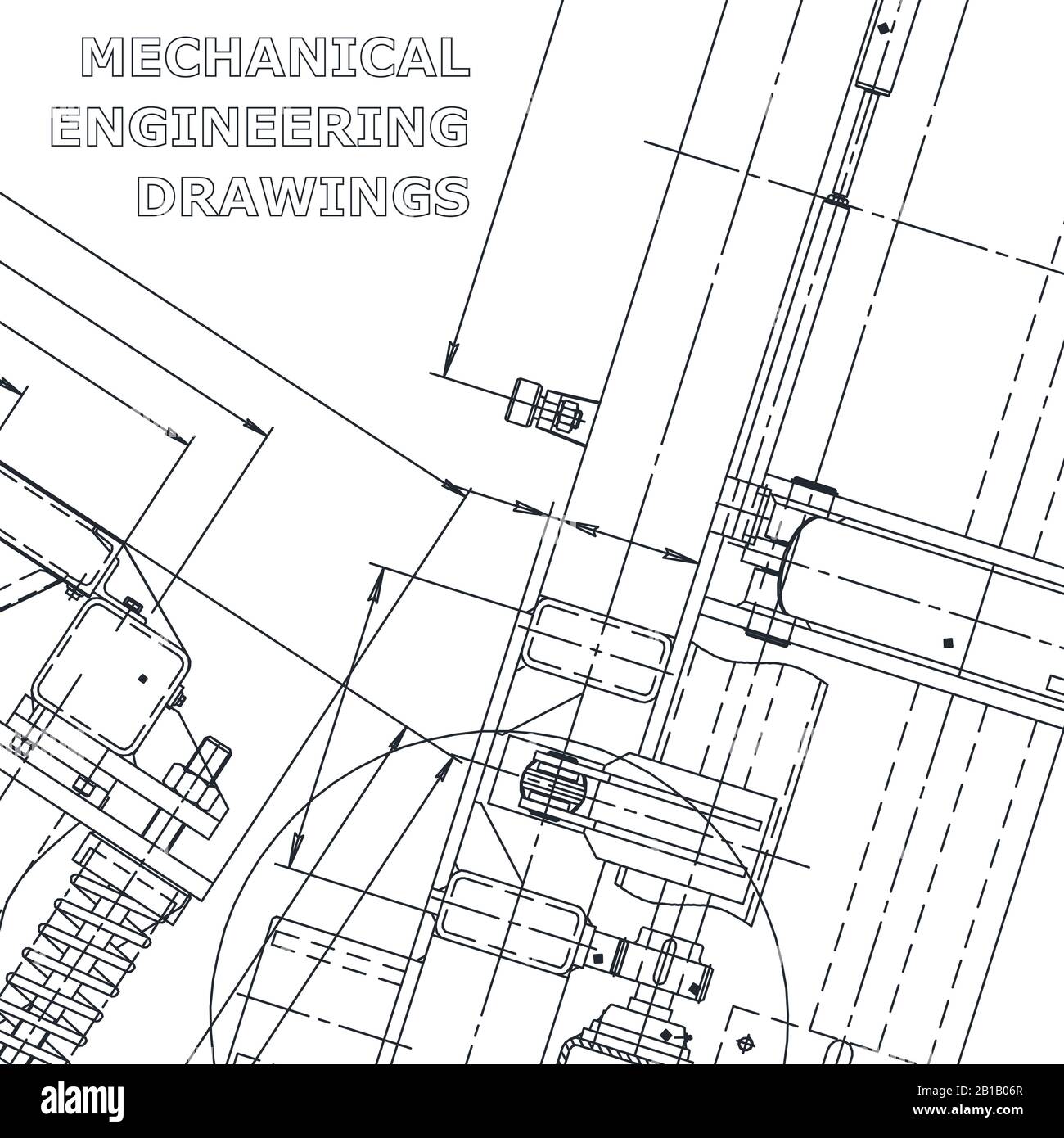 Blueprint. Vector engineering illustration. Computer aided design ...