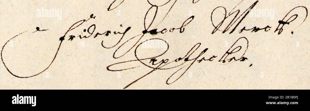Friedrich Jacob Merck signature Stock Photo - Alamy