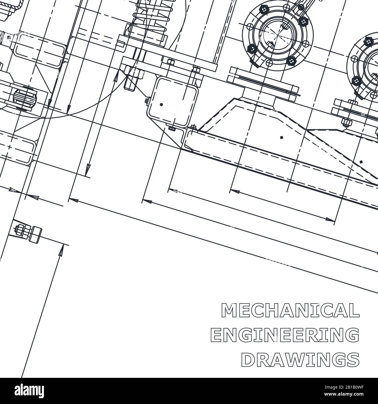 Blueprint. Vector engineering illustration. Computer aided design ...