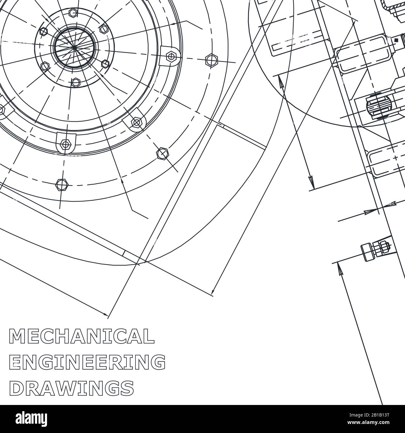 Blueprint. Vector engineering illustration. Cover, flyer, banner ...