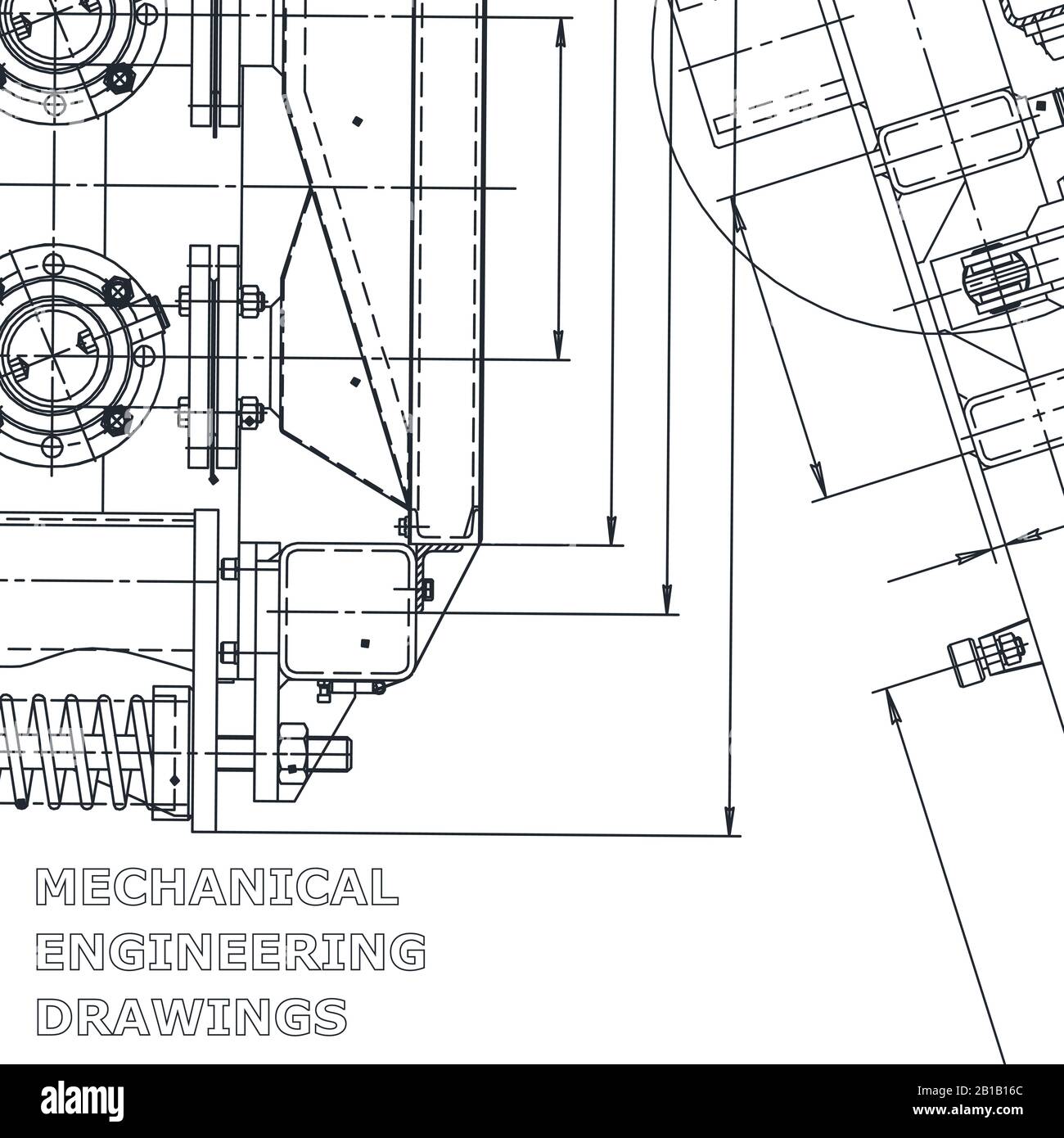 Blueprint. Vector engineering illustration. Computer aided design ...
