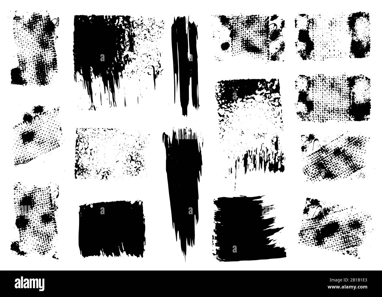 Vector drawing paints. Strips, grunge prints. Design elements for your ...