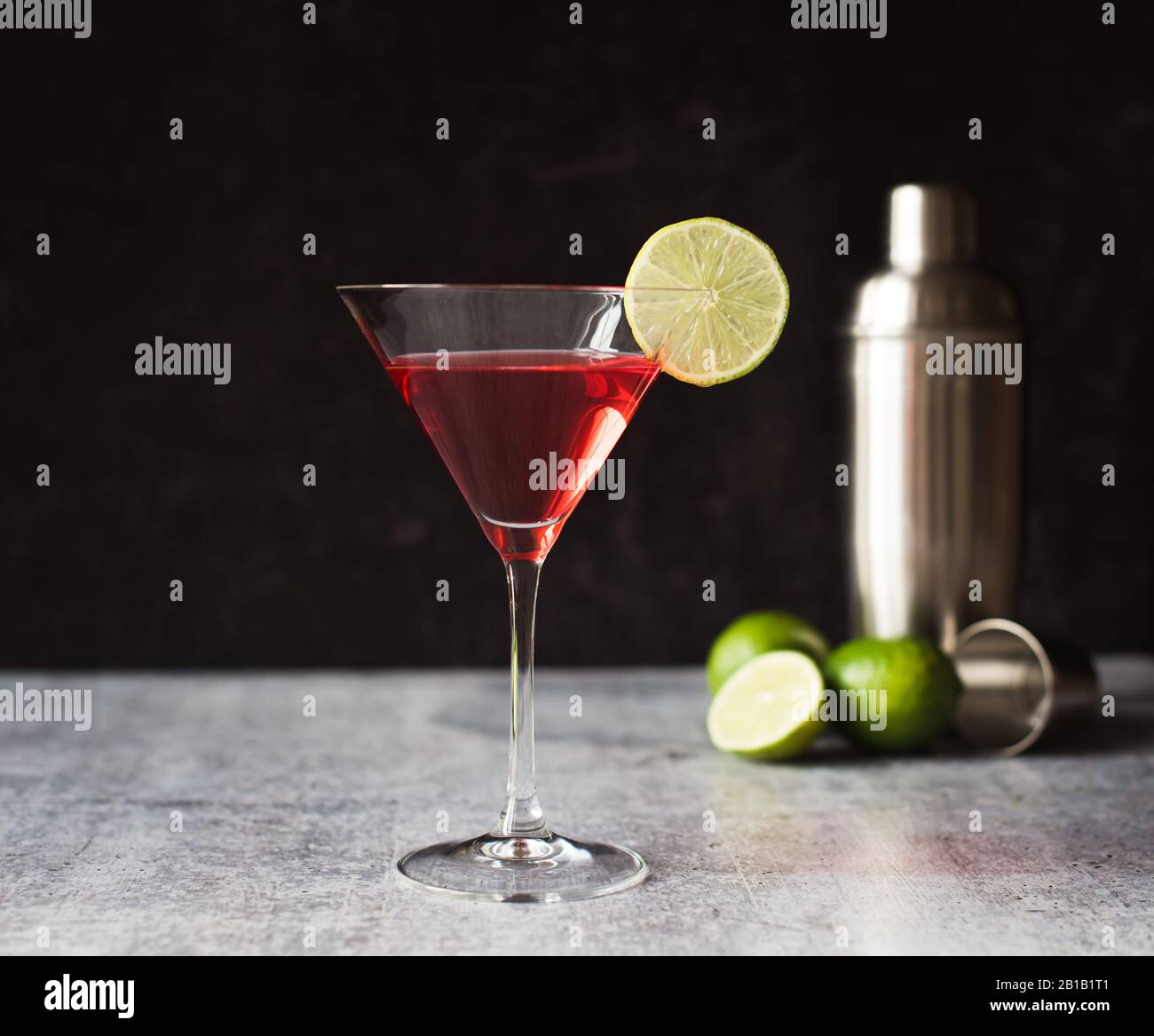 Cosmopolitan Drink Black Background