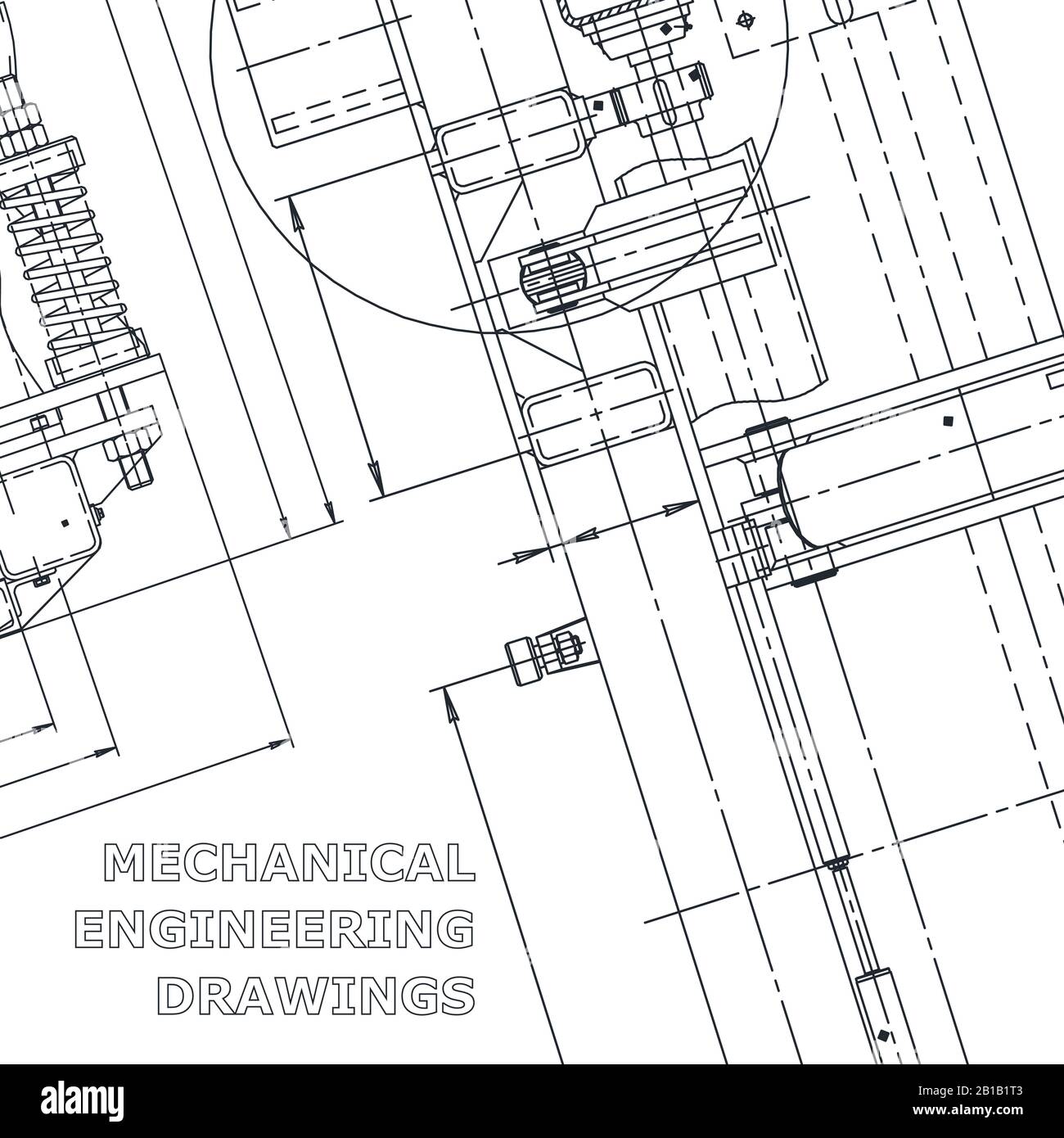 Blueprint, Sketch. Vector engineering illustration. Cover, flyer ...