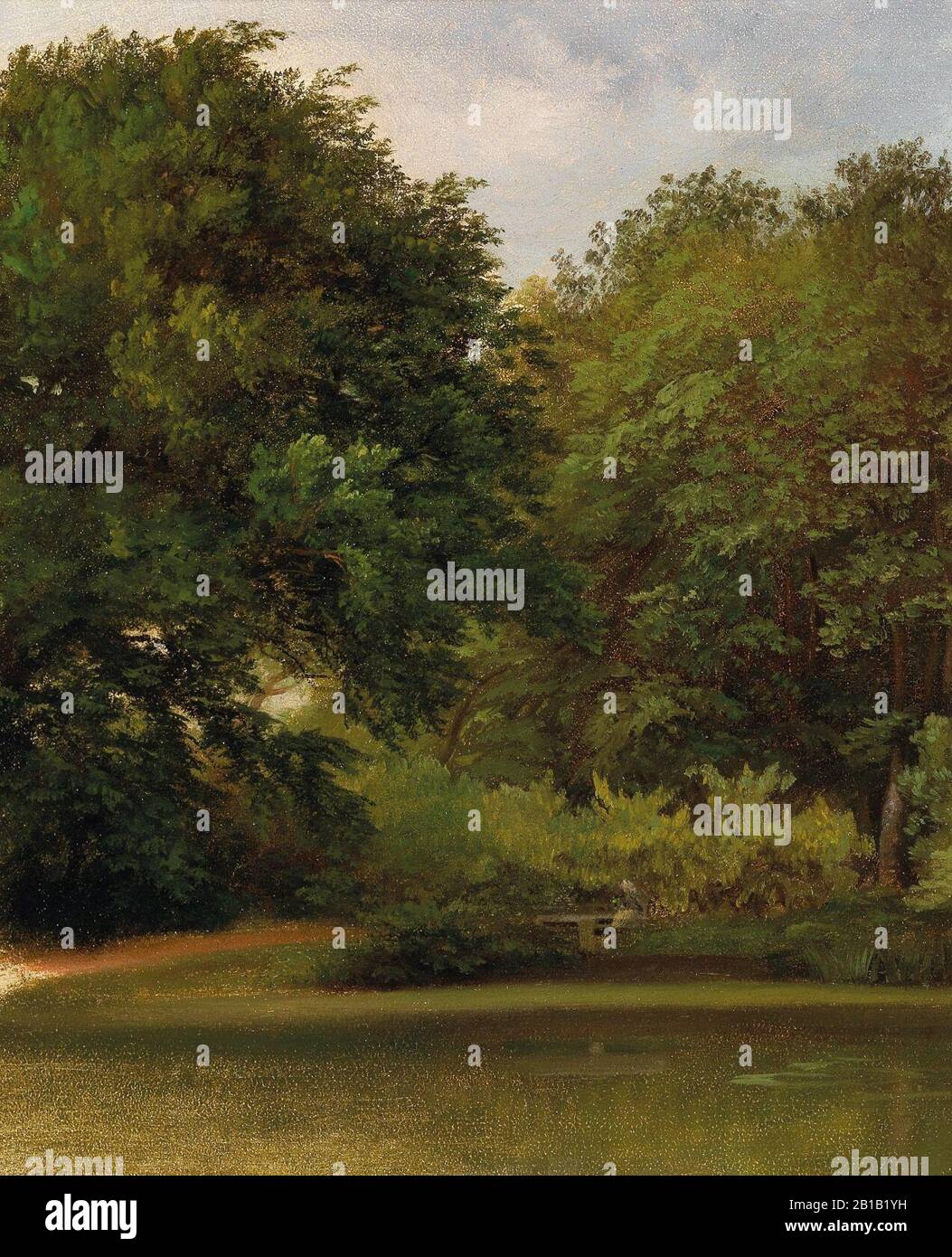 Friedrich Loos - Group of Trees in the Park Stock Photo - Alamy