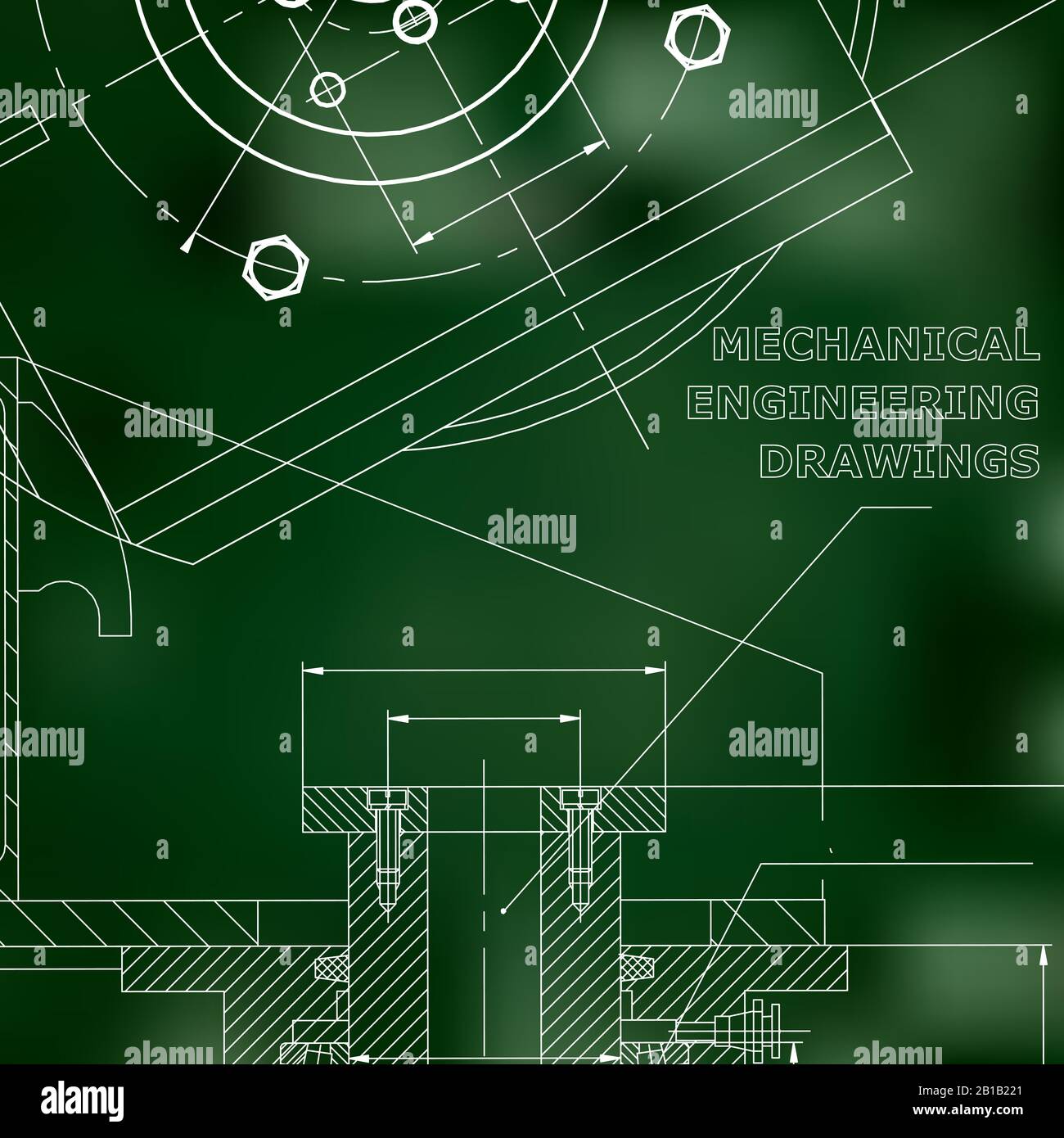 Mechanics. Technical design. Engineering style. Mechanical instrument ...